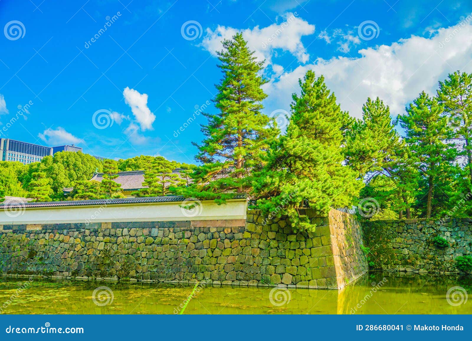 Edo Castle Ishigaki stock image. Image of palace, blue - 286680041