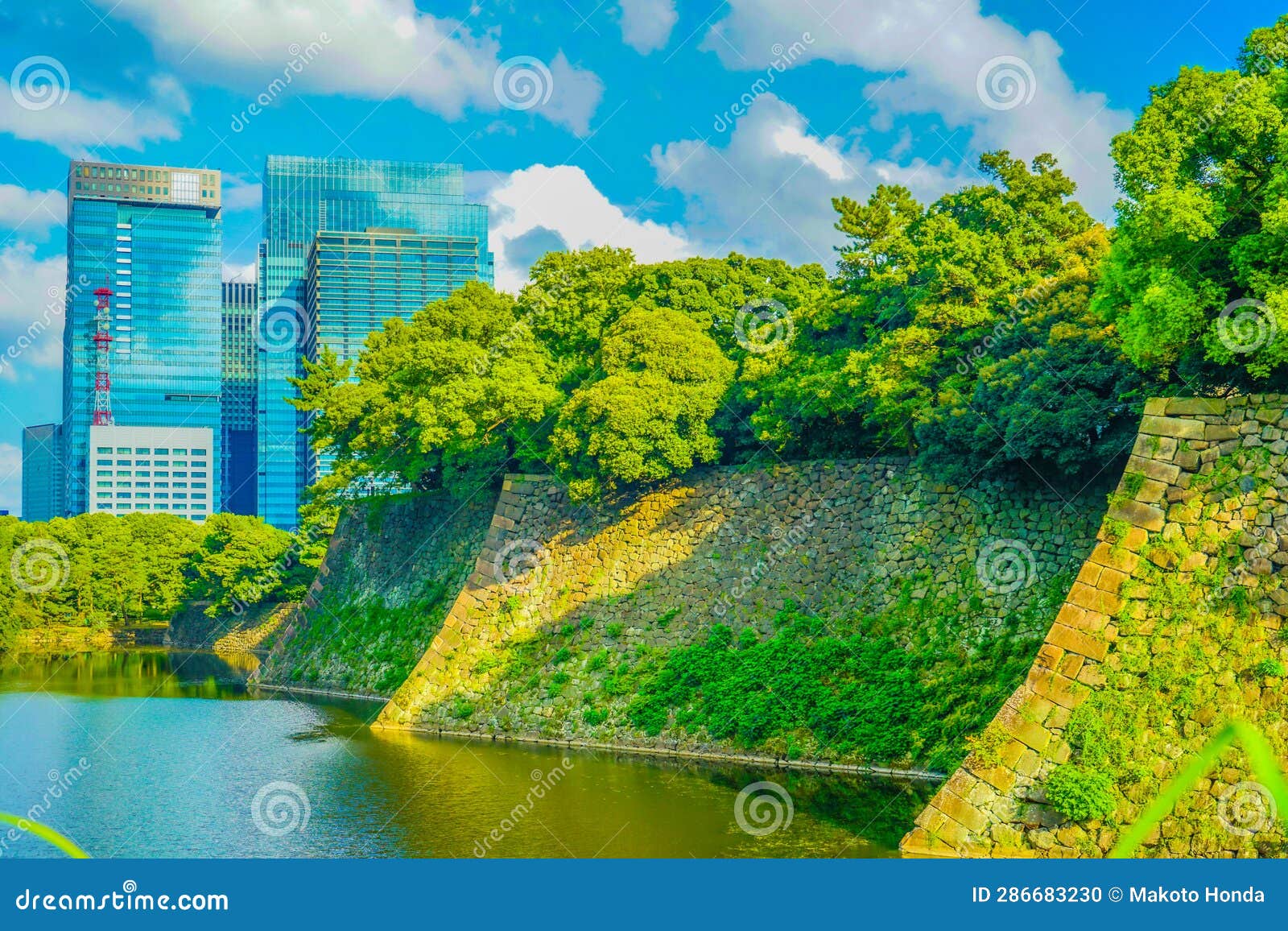 Edo Castle Ishigaki stock photo. Image of garden, buildings - 286683230