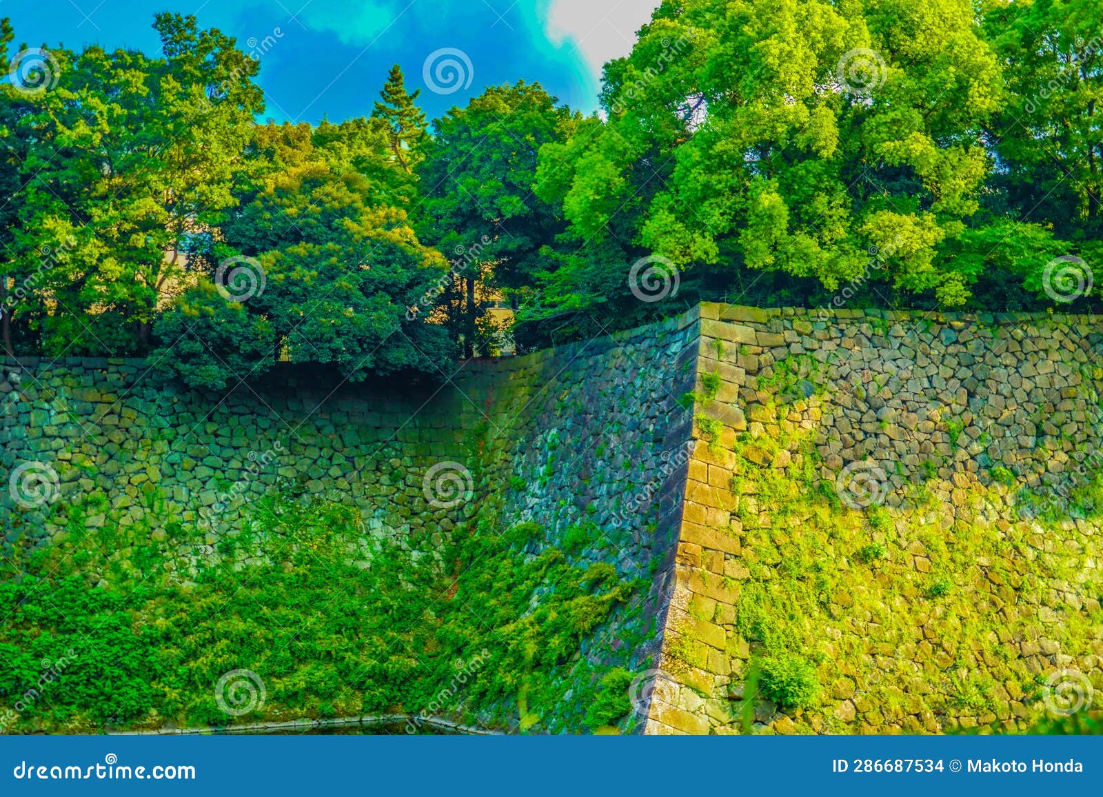 Edo Castle Ishigaki stock photo. Image of historic, palace - 286687534