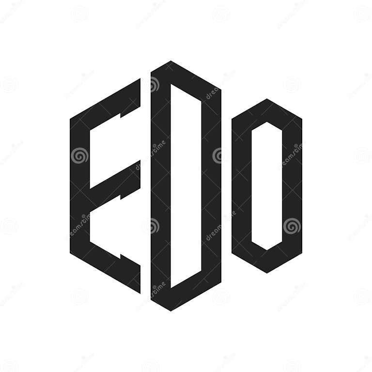 EDO Logo Design. Initial Letter EDO Monogram Logo Using Hexagon Shape ...