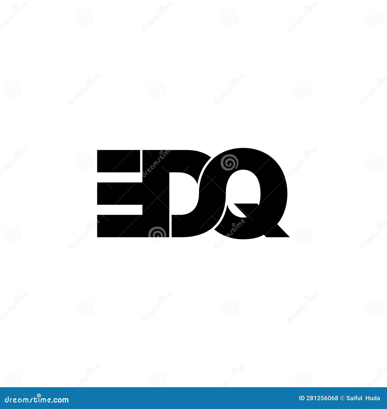 EDQ Letter Monogram Logo Design Vector Stock Vector - Illustration of ...