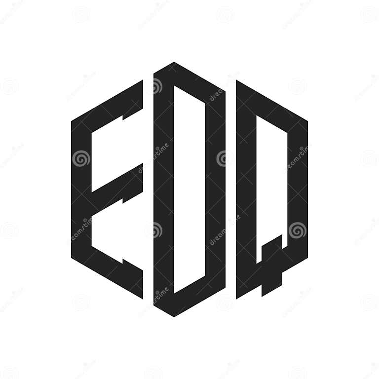 EDQ Logo Design. Initial Letter EDQ Monogram Logo Using Hexagon Shape ...