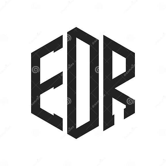 EDR Logo Design. Initial Letter EDR Monogram Logo Using Hexagon Shape ...