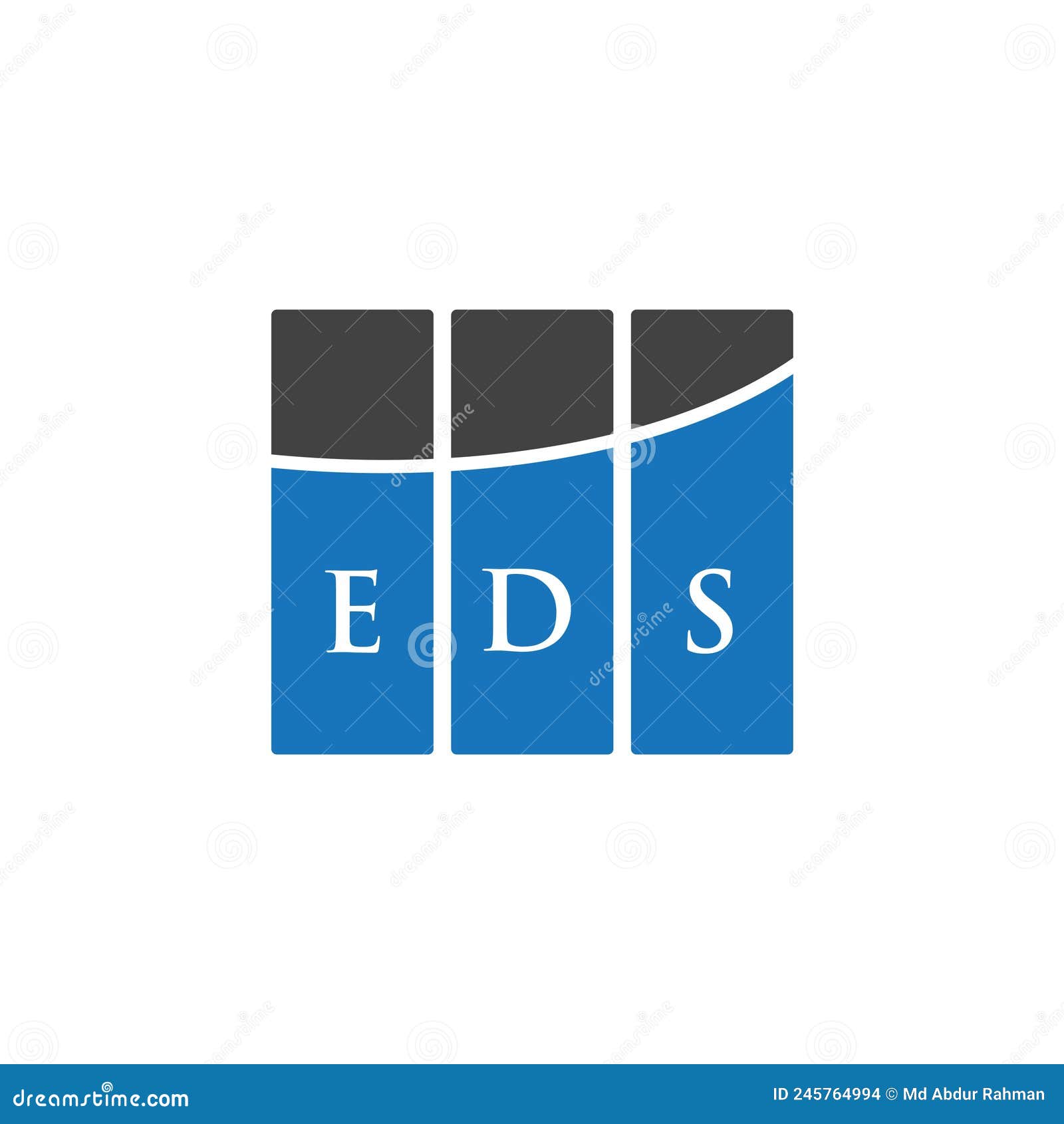 EDS Letter Logo Design on WHITE Background. EDS Creative Initials ...
