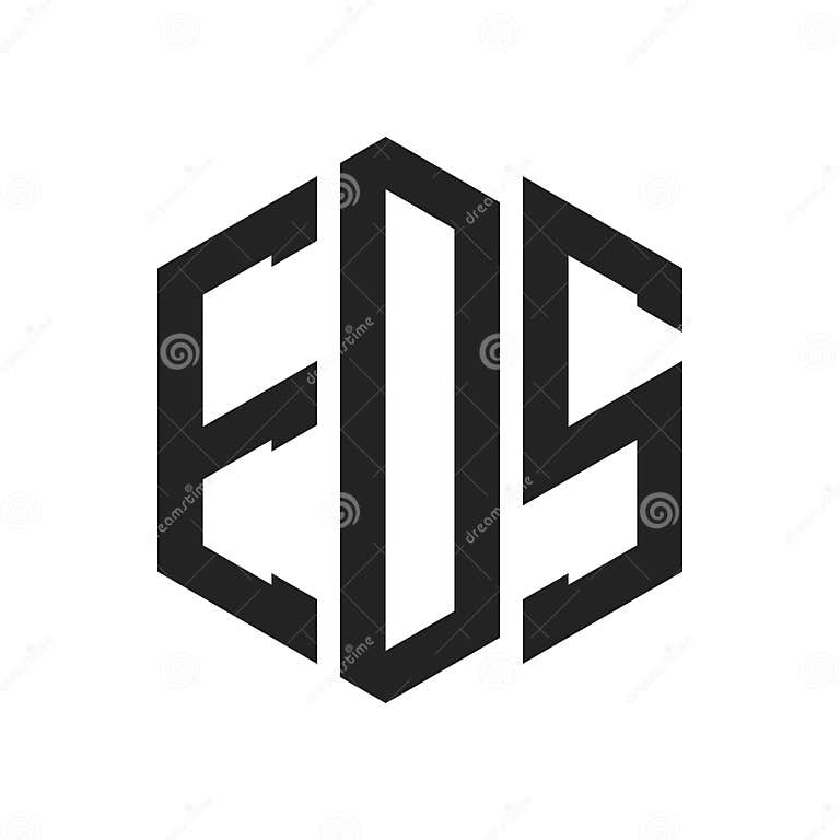 EDS Logo Design. Initial Letter EDS Monogram Logo Using Hexagon Shape ...