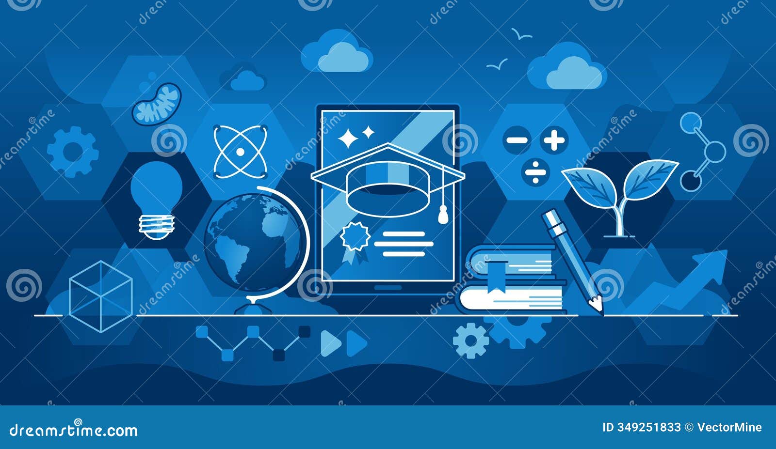 Digital Learning Innovation And Sustainability Concept With Modern ...