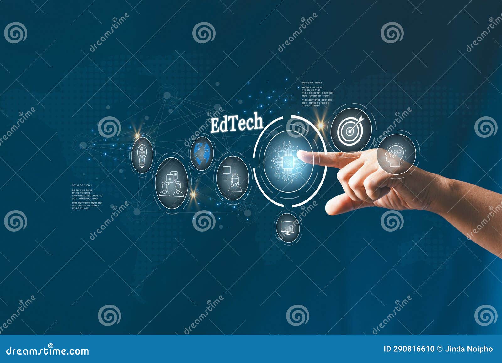 EdTech Education Technology Distance Learning Online Concept. Online ...