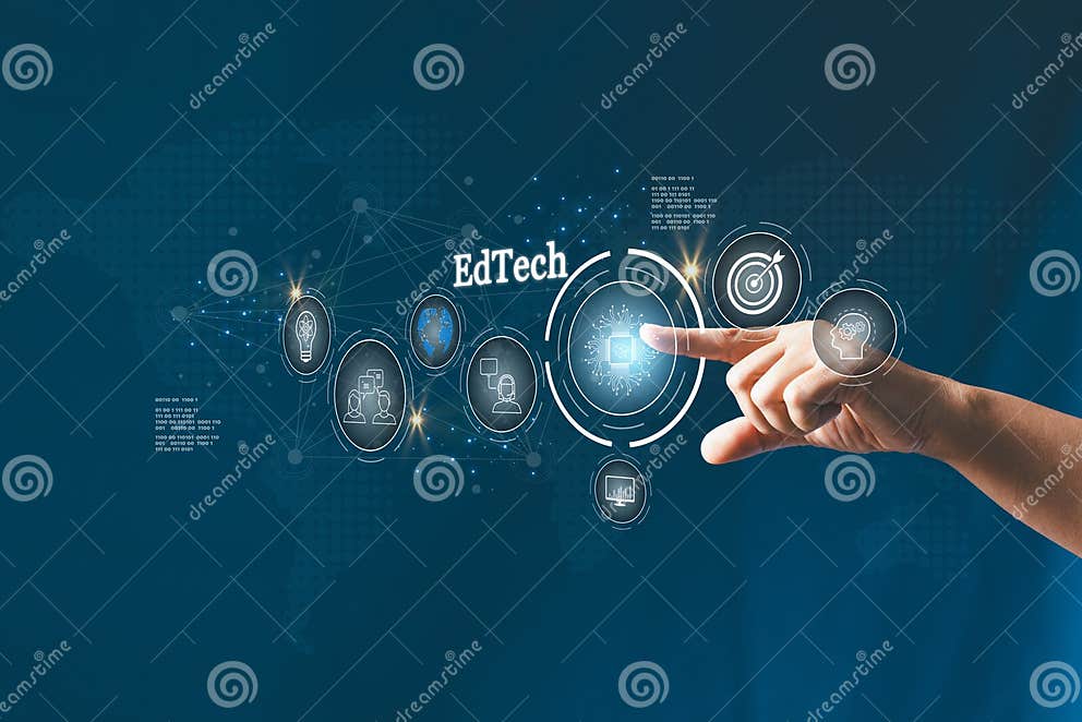 EdTech Education Technology Distance Learning Online Concept. Online ...