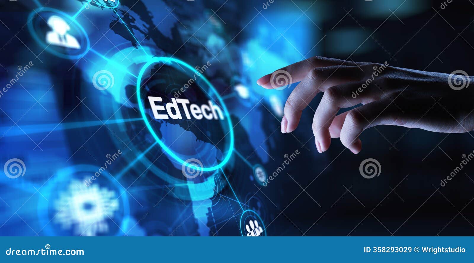 EdTech Educational Technology Enhancing Learning through Digital Tools, Projection on a Virtual ...