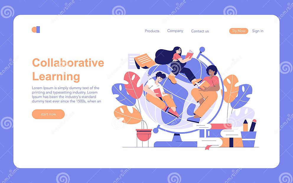 Edtech. Flat Vector Illustration Stock Illustration - Illustration of global, online: 348140077