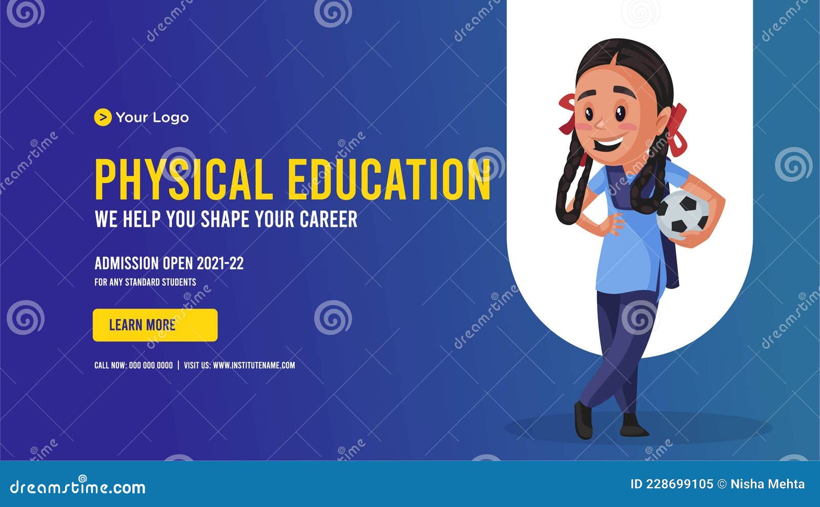 Banner Design of Physical Education Stock Vector - Illustration of ...