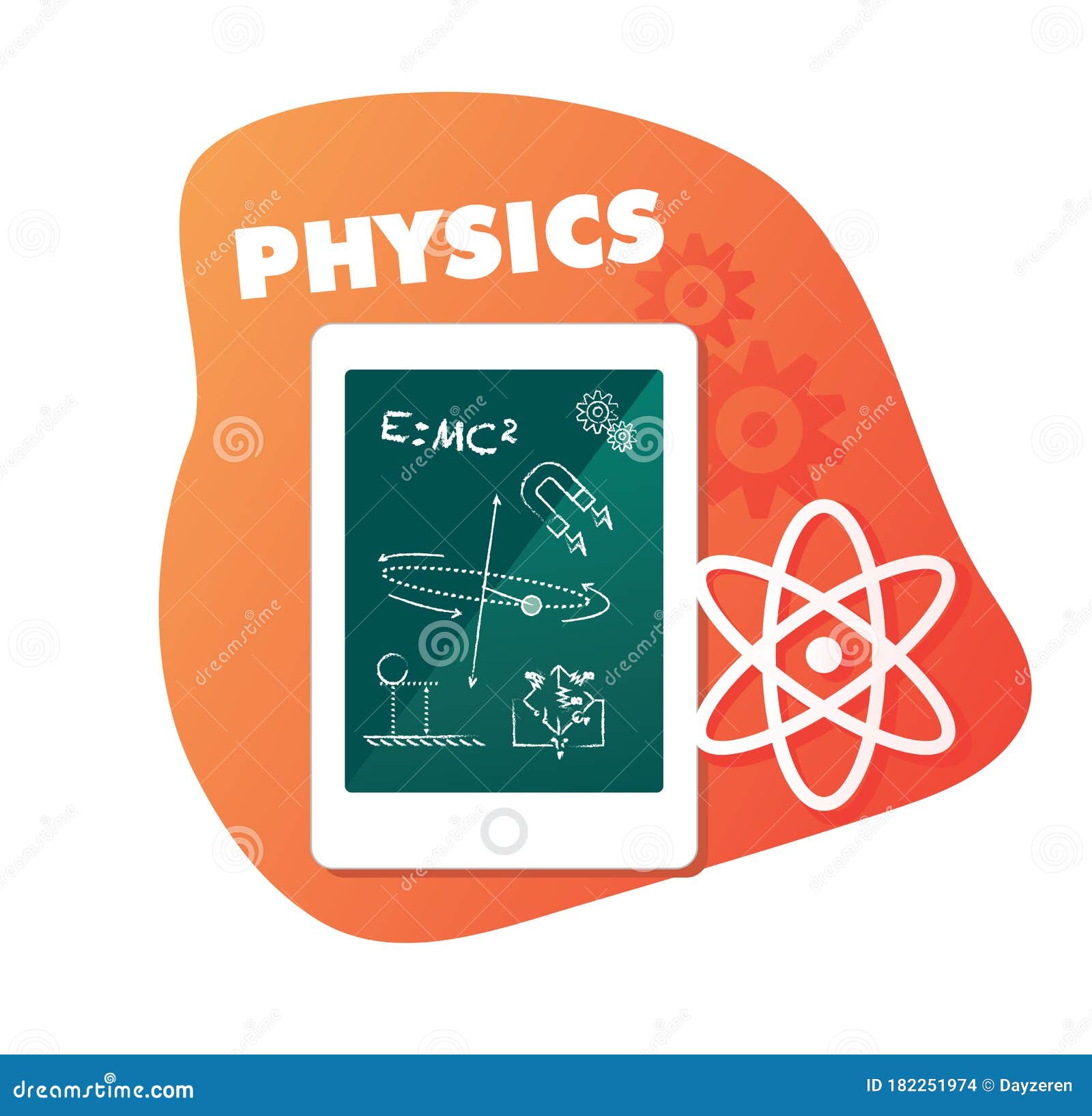 Online Education on Physics Stock Vector - Illustration of online ...