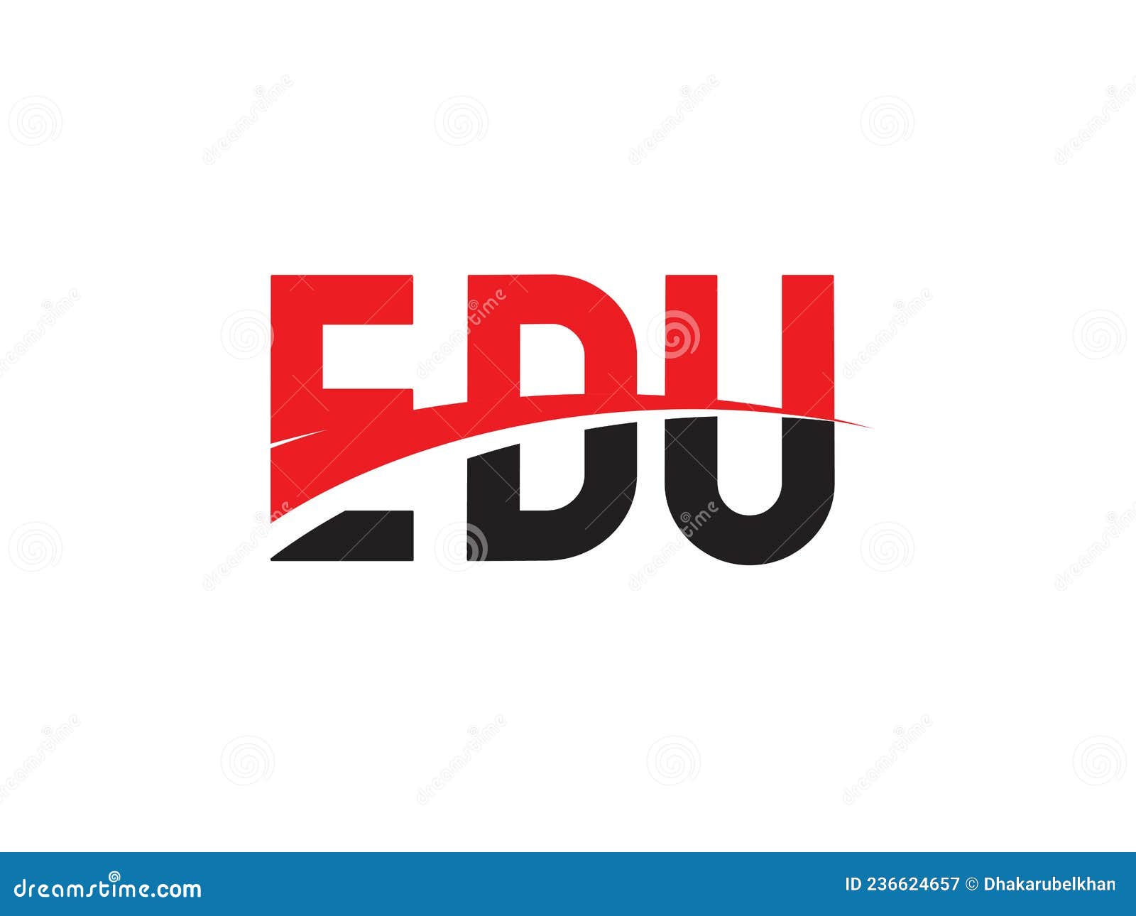 EDU Letter Initial Logo Design Vector Illustration Stock Vector ...