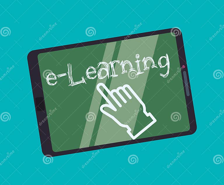 Educação Em Linha Ou Elearning Ilustração Stock - Ilustração de ...