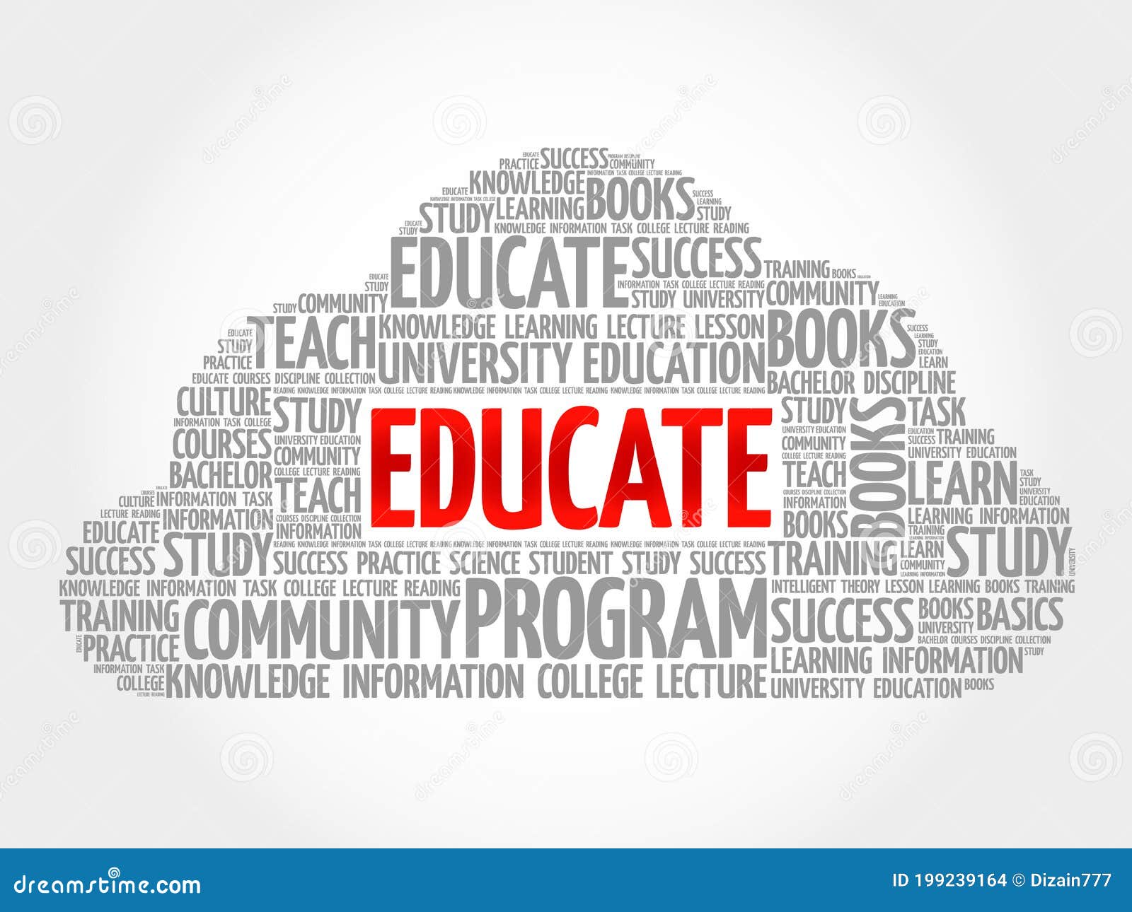 EDUCATE word cloud collage stock illustration. Illustration of educate ...