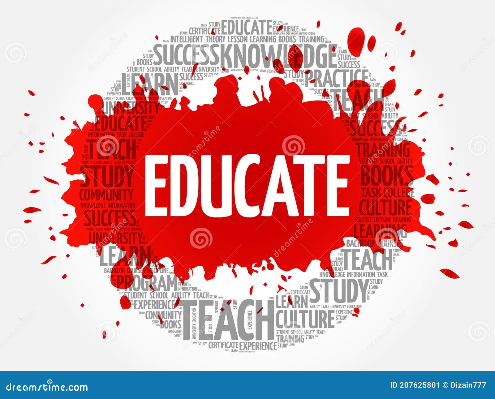 EDUCATE word cloud stock illustration. Illustration of knowledge ...