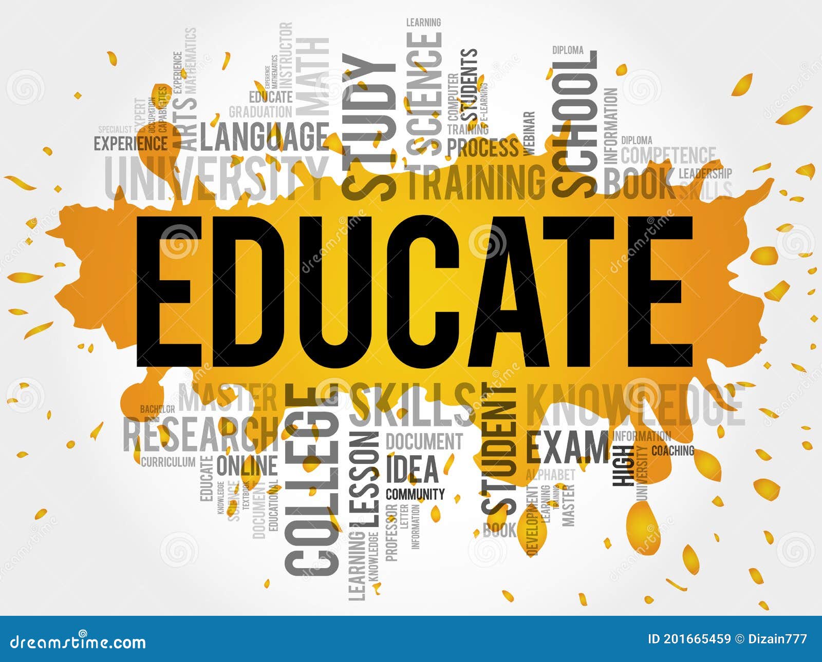 EDUCATE Word cloud stock illustration. Illustration of bachelor - 201665459