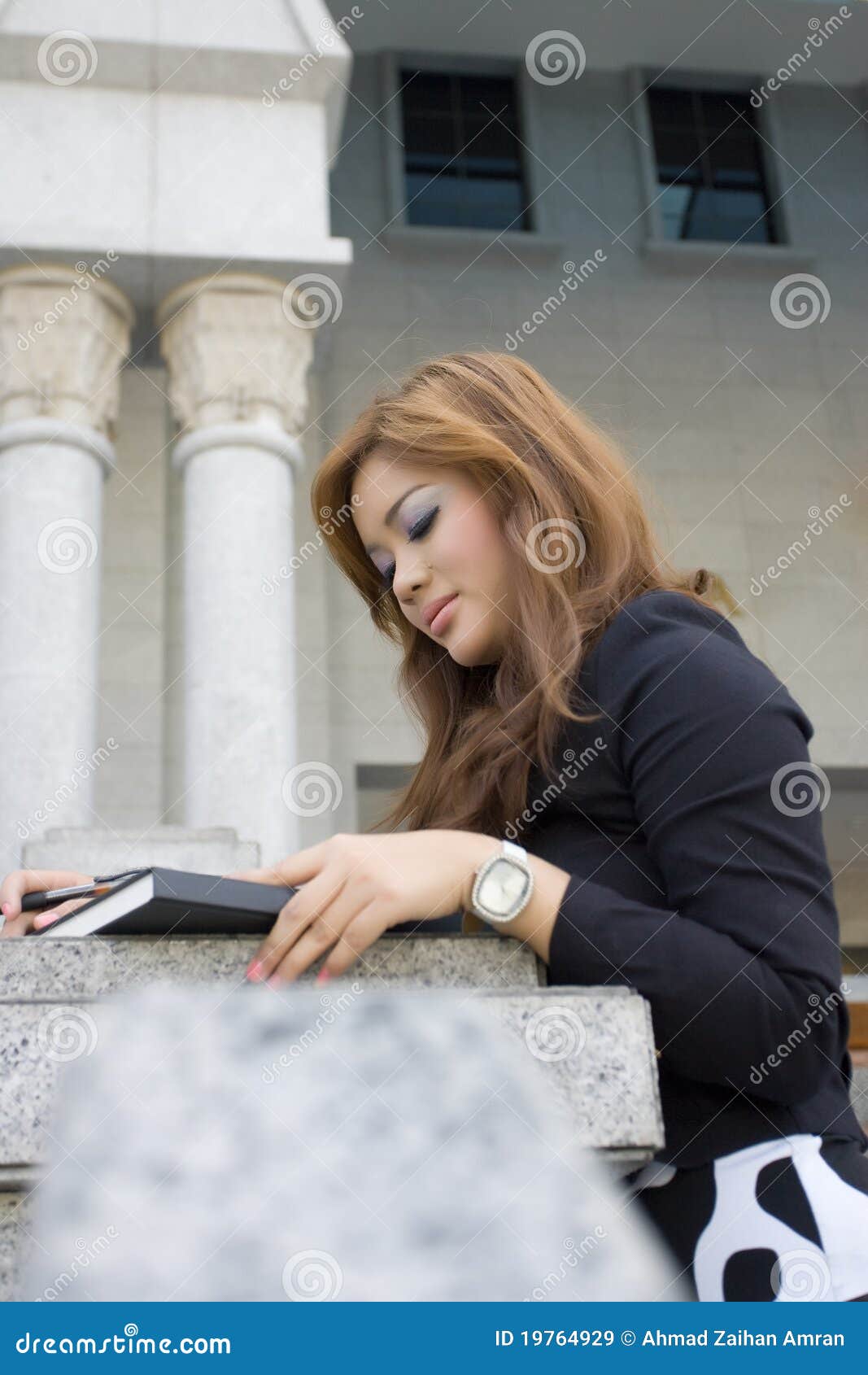 Educated young women stock image. Image of happiness - 19764929