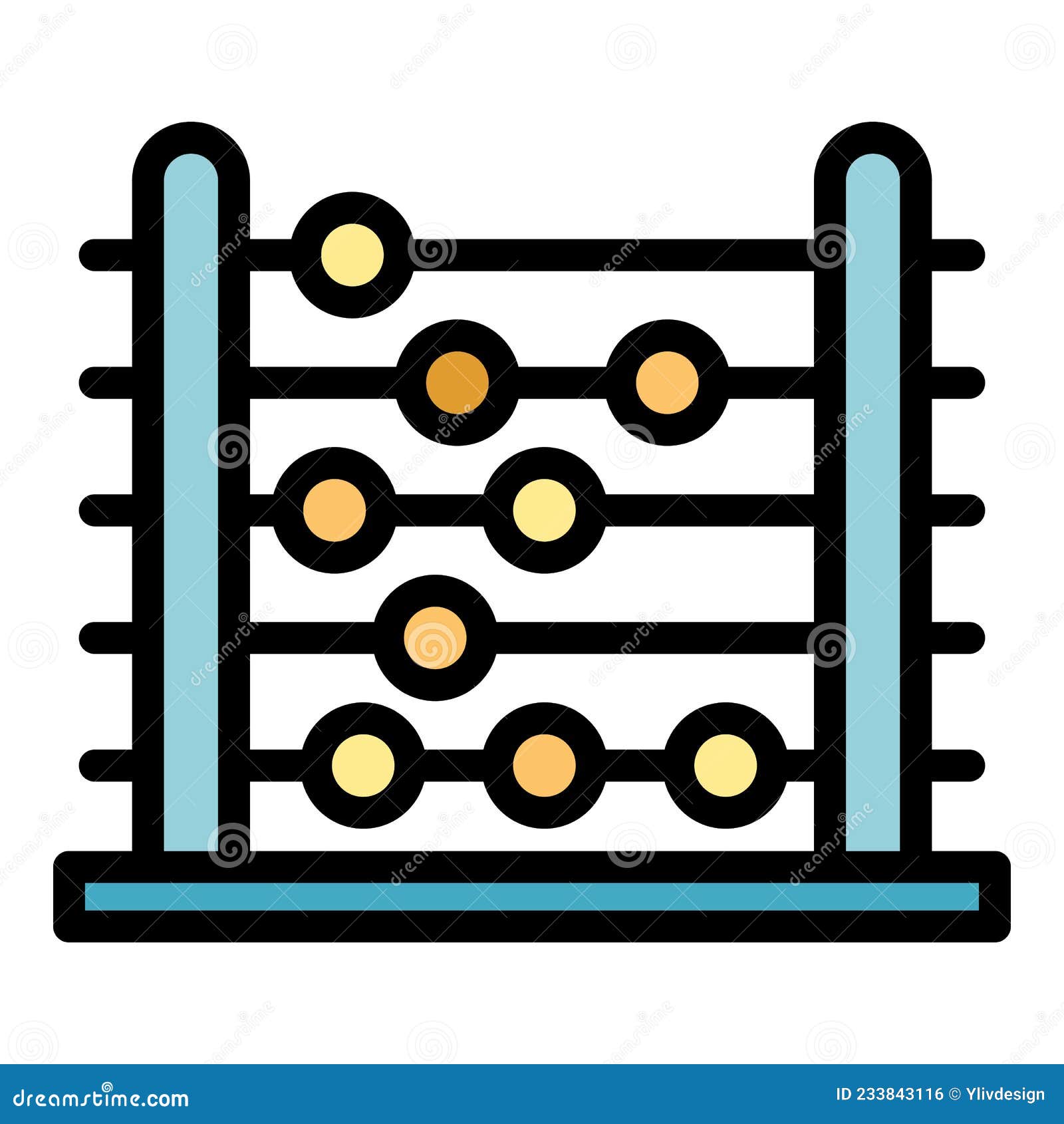 Education Abacus Icon Color Outline Vector Stock Vector - Illustration ...