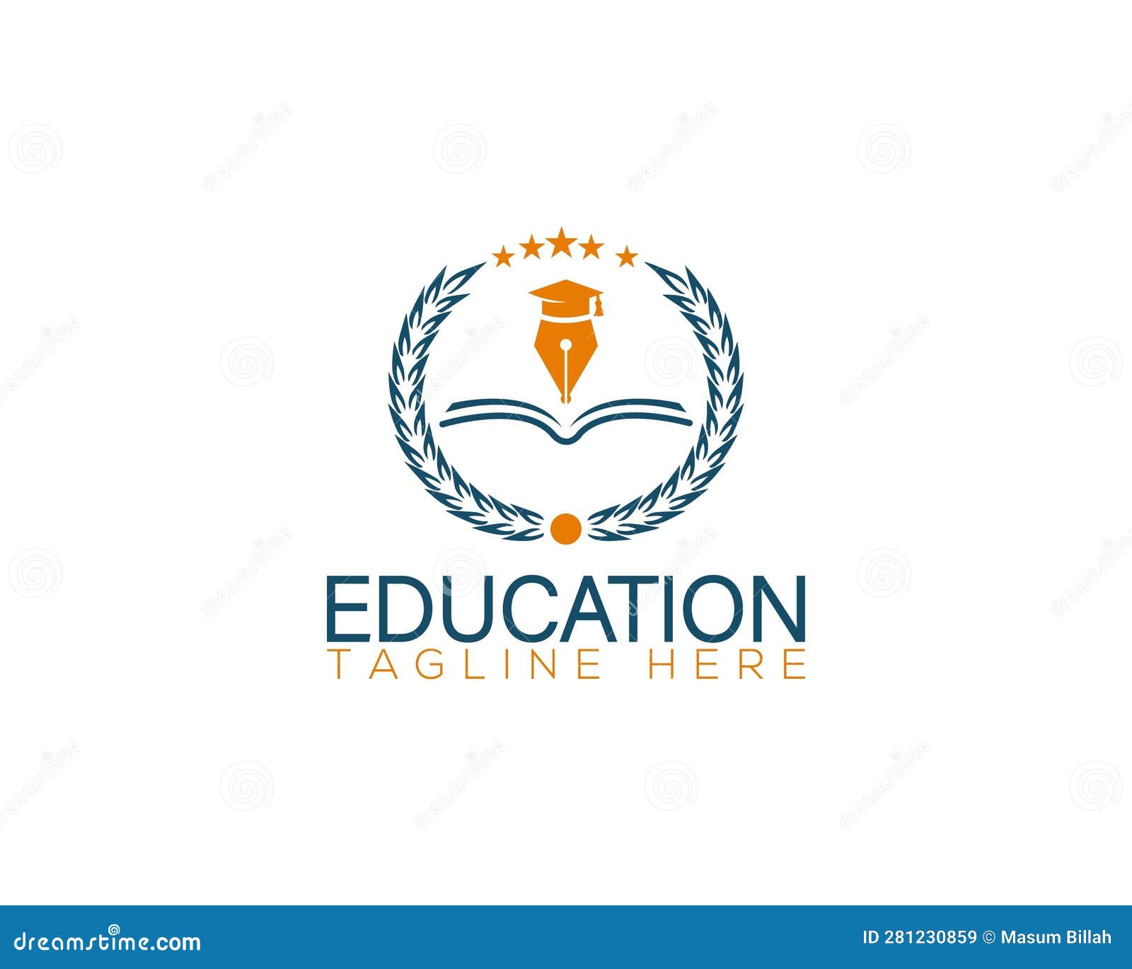 Education Academy Logo Design Concept. Stock Vector - Illustration of ...