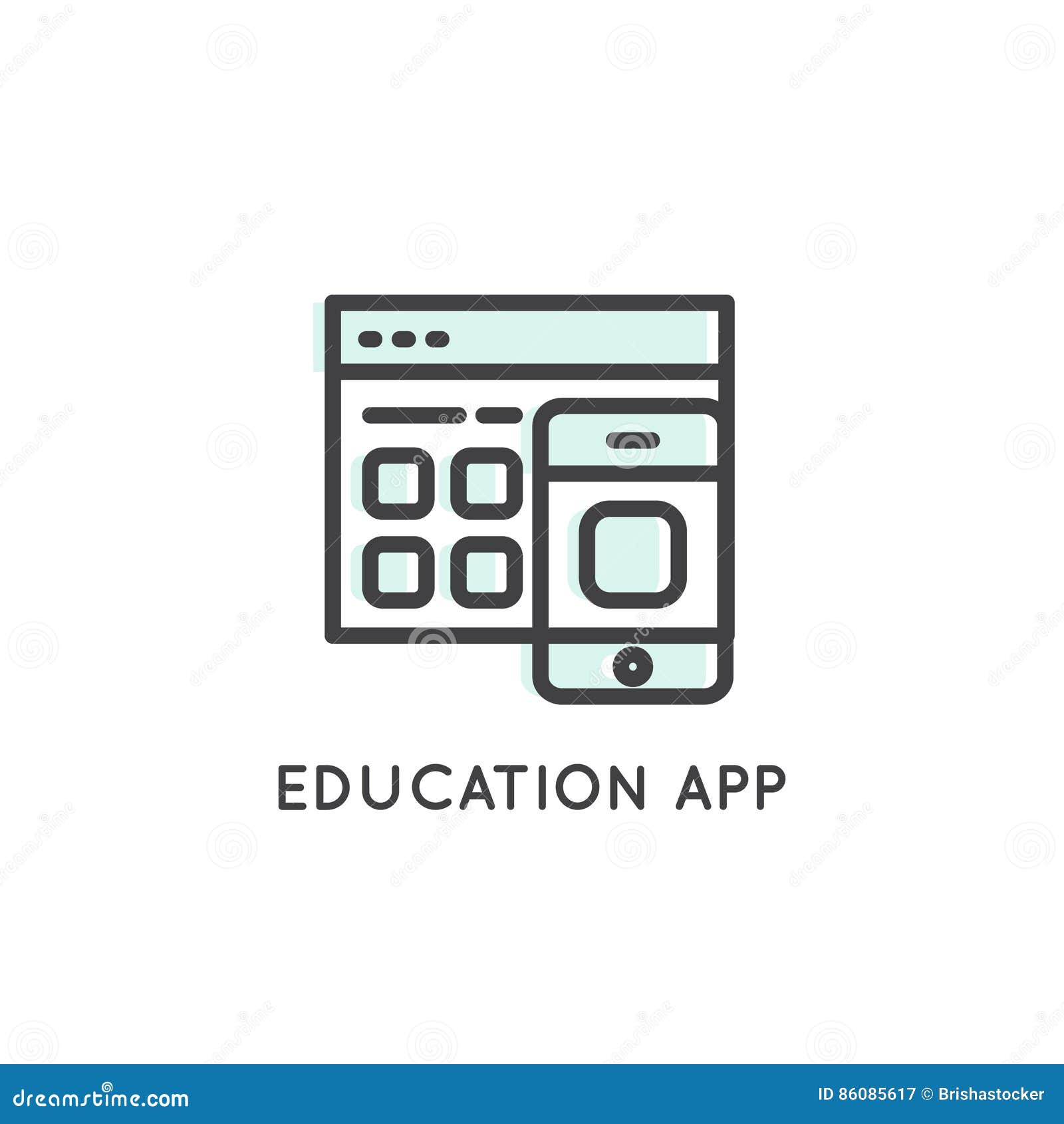 Education App, Mobile and Laptop Stock Vector - Illustration of ...
