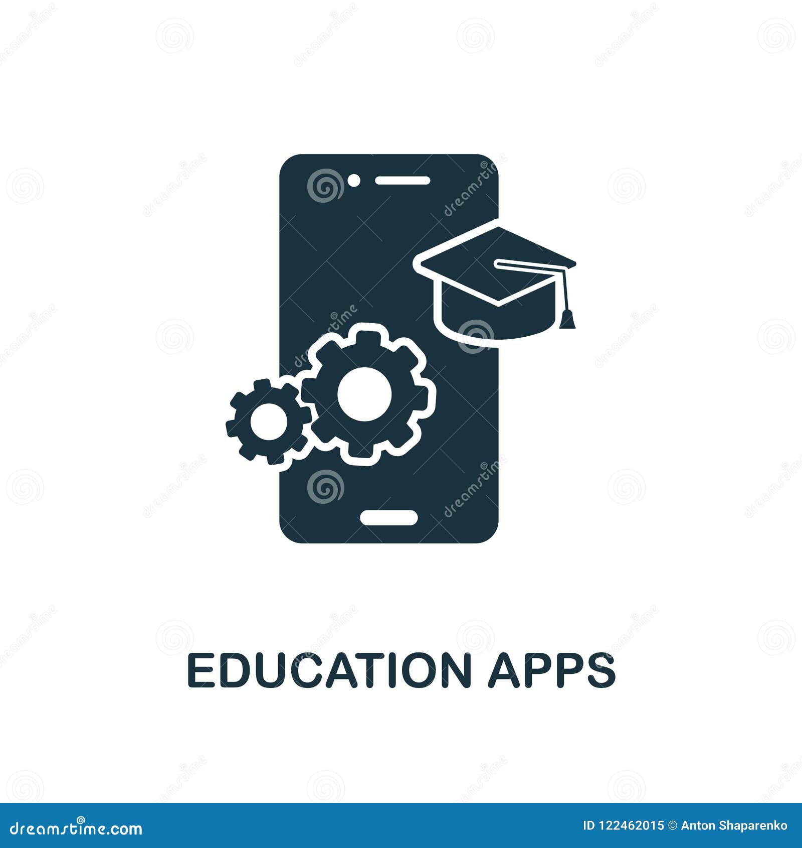 Education Apps Creative Icon. Simple Element Illustration. Education ...
