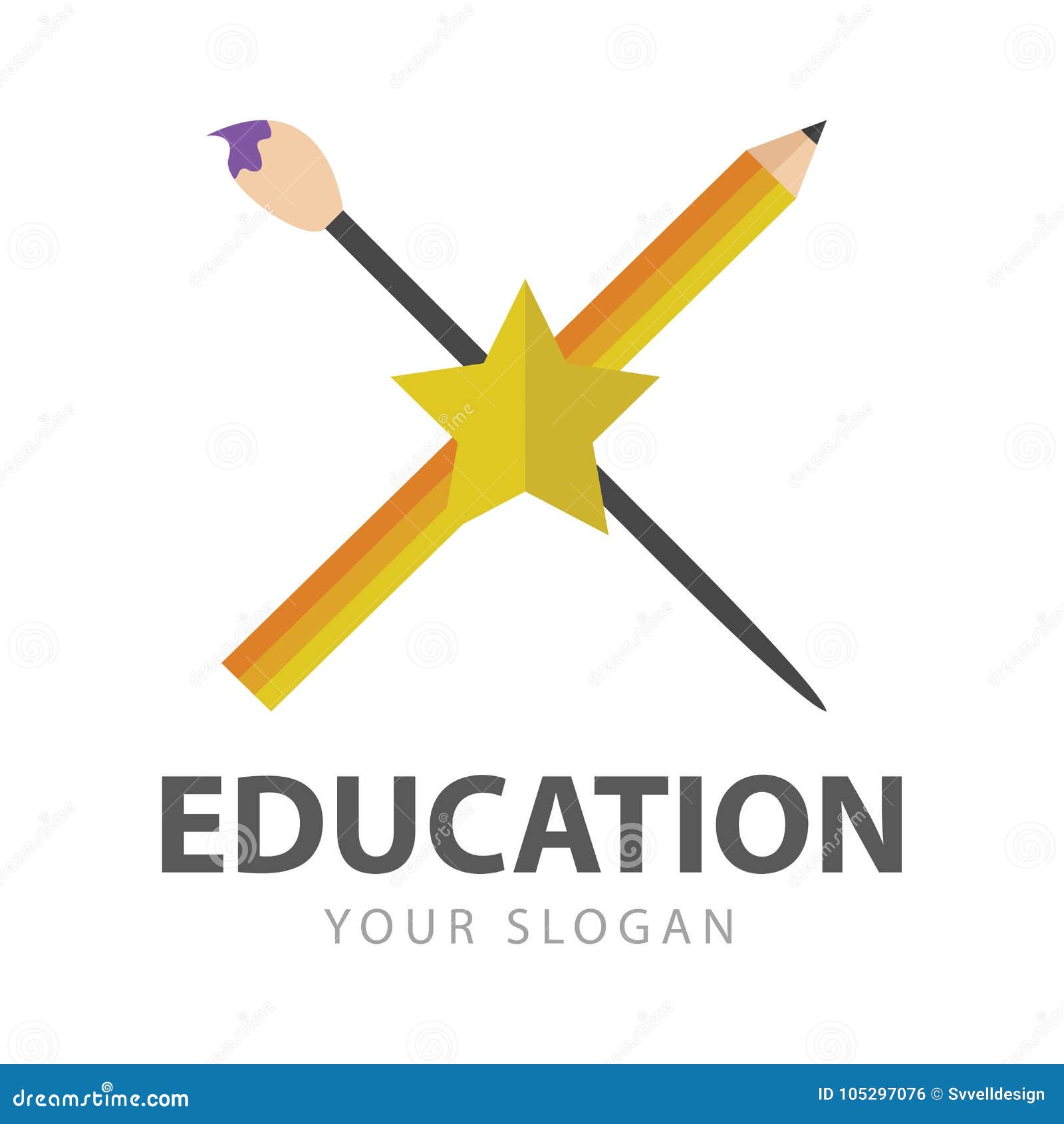 Education Art School Logo Vector Illustration Stock Vector ...