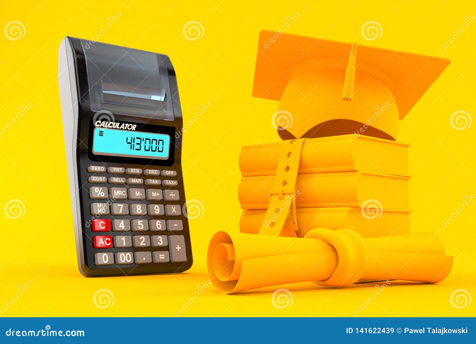 Education Background with Calculator Stock Illustration - Illustration ...