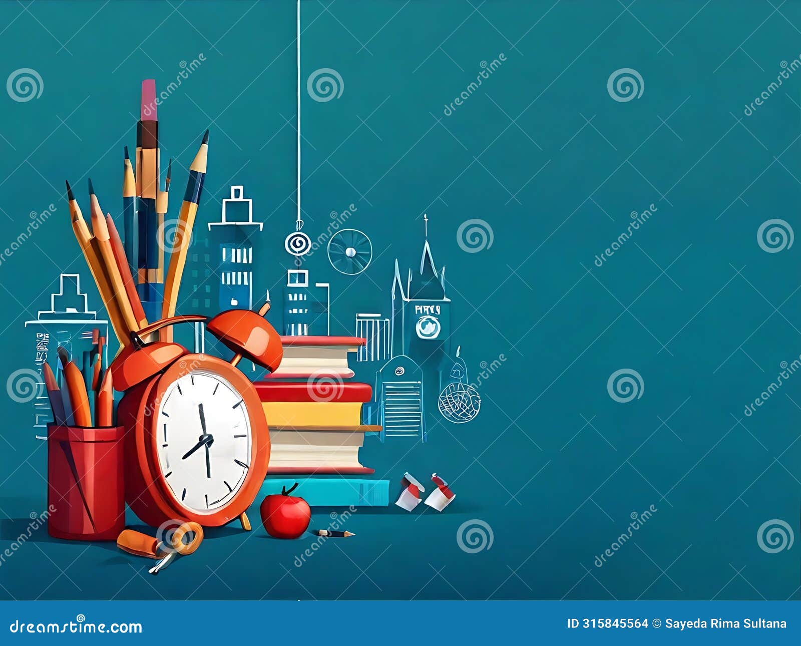 An Education Background Generative AI Stock Illustration - Illustration ...