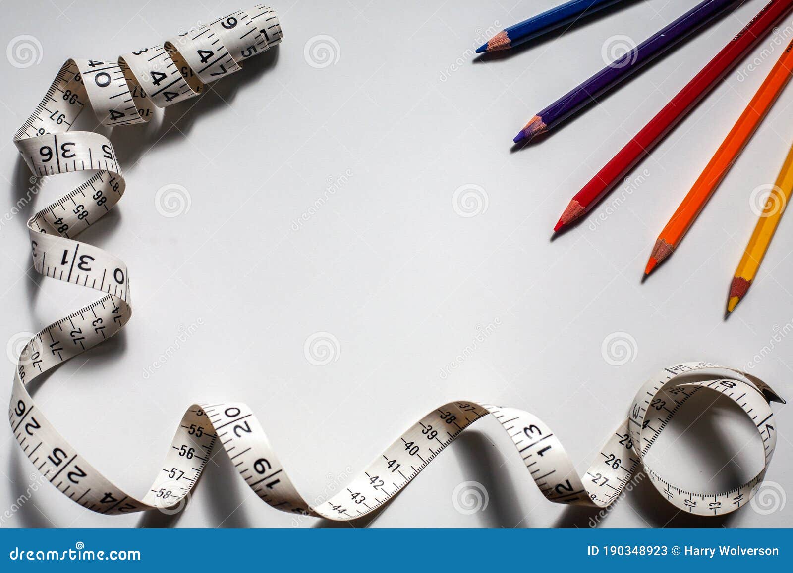 Education Background Pencil Colour Tape Measure Stock Illustration ...