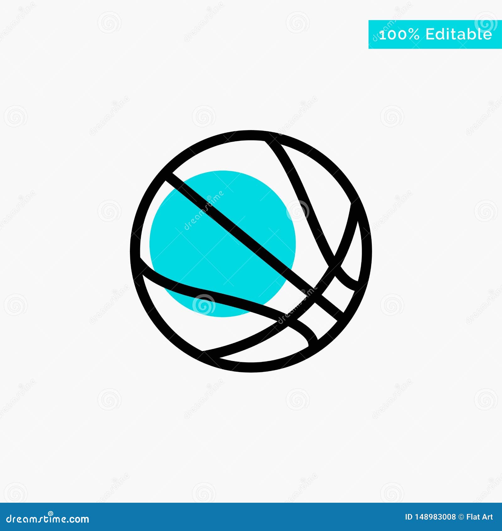 Education, Ball, Basketball Turquoise Highlight Circle Point Vector ...