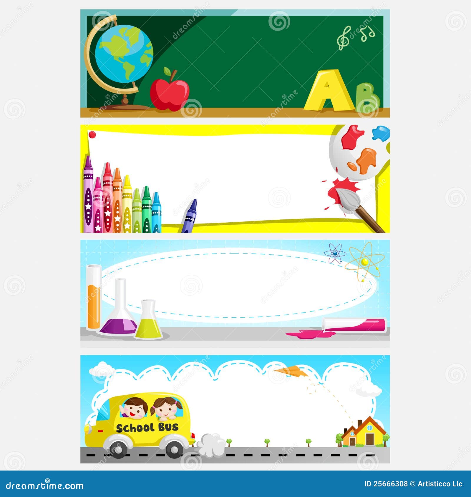 Education banners stock vector. Illustration of design - 25666308