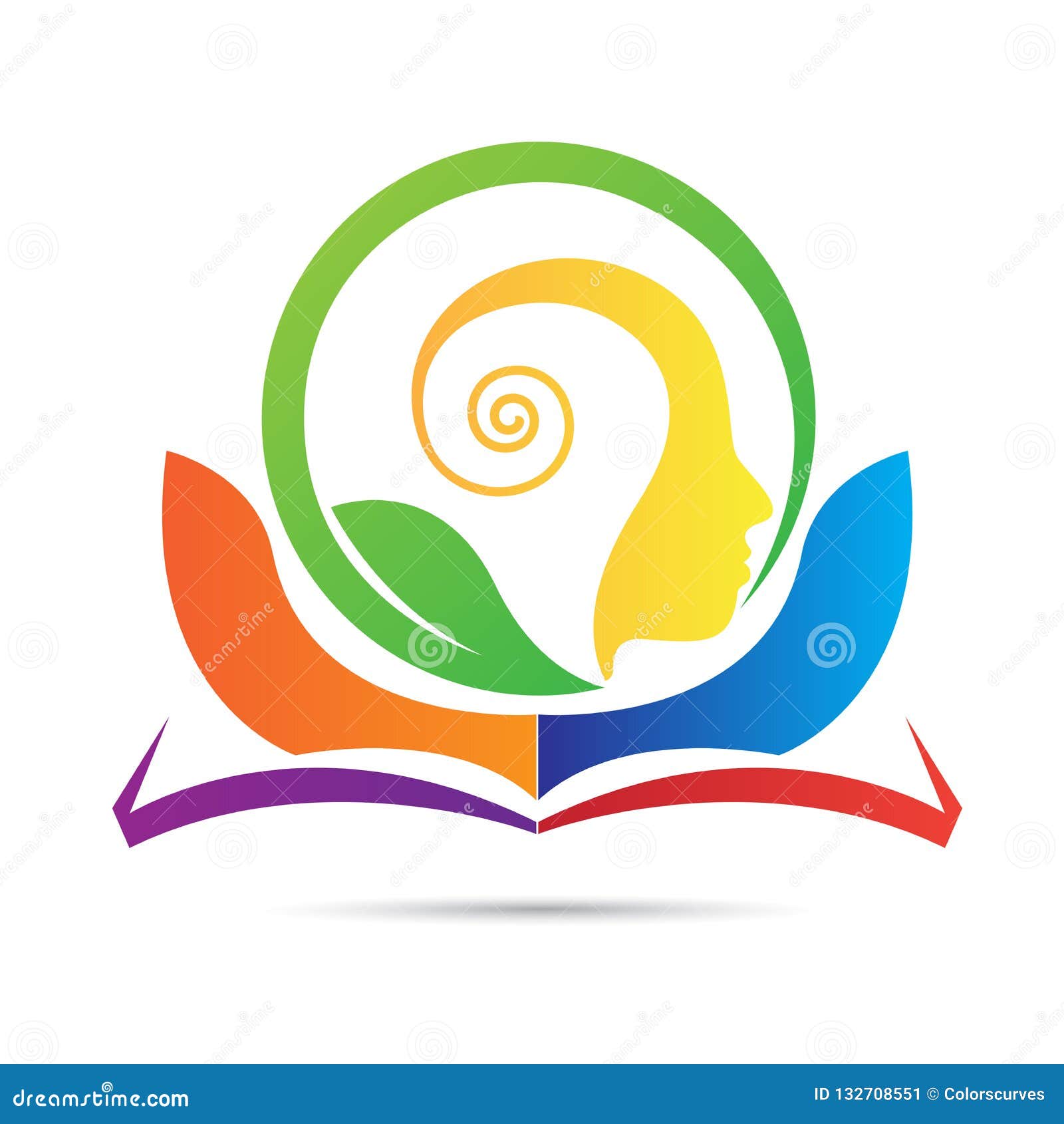 Education Book Positive Green Mind Logo Stock Vector - Illustration of ...