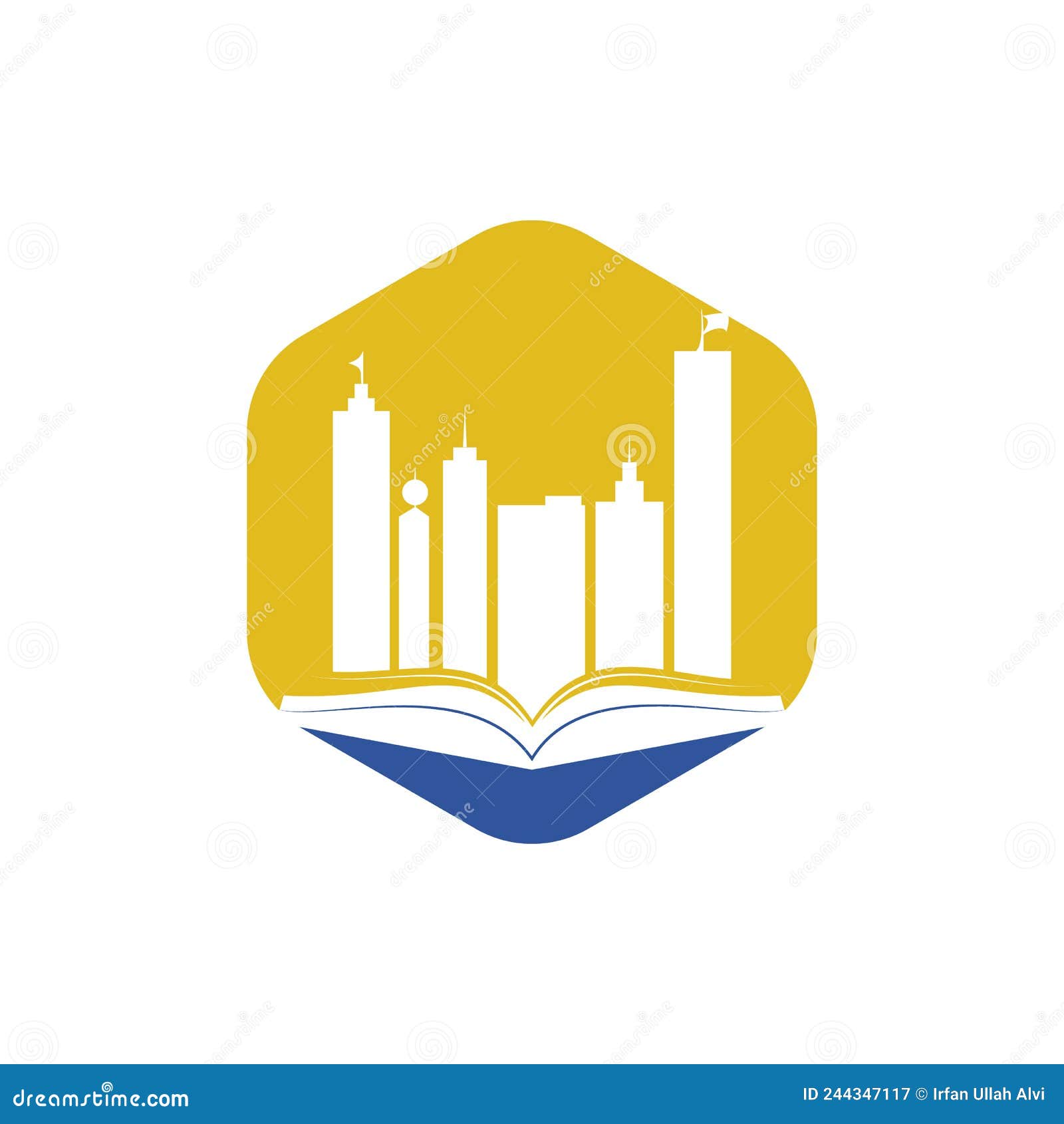 Education Building Logo Design. Vector of Book and a Building, Symbol ...