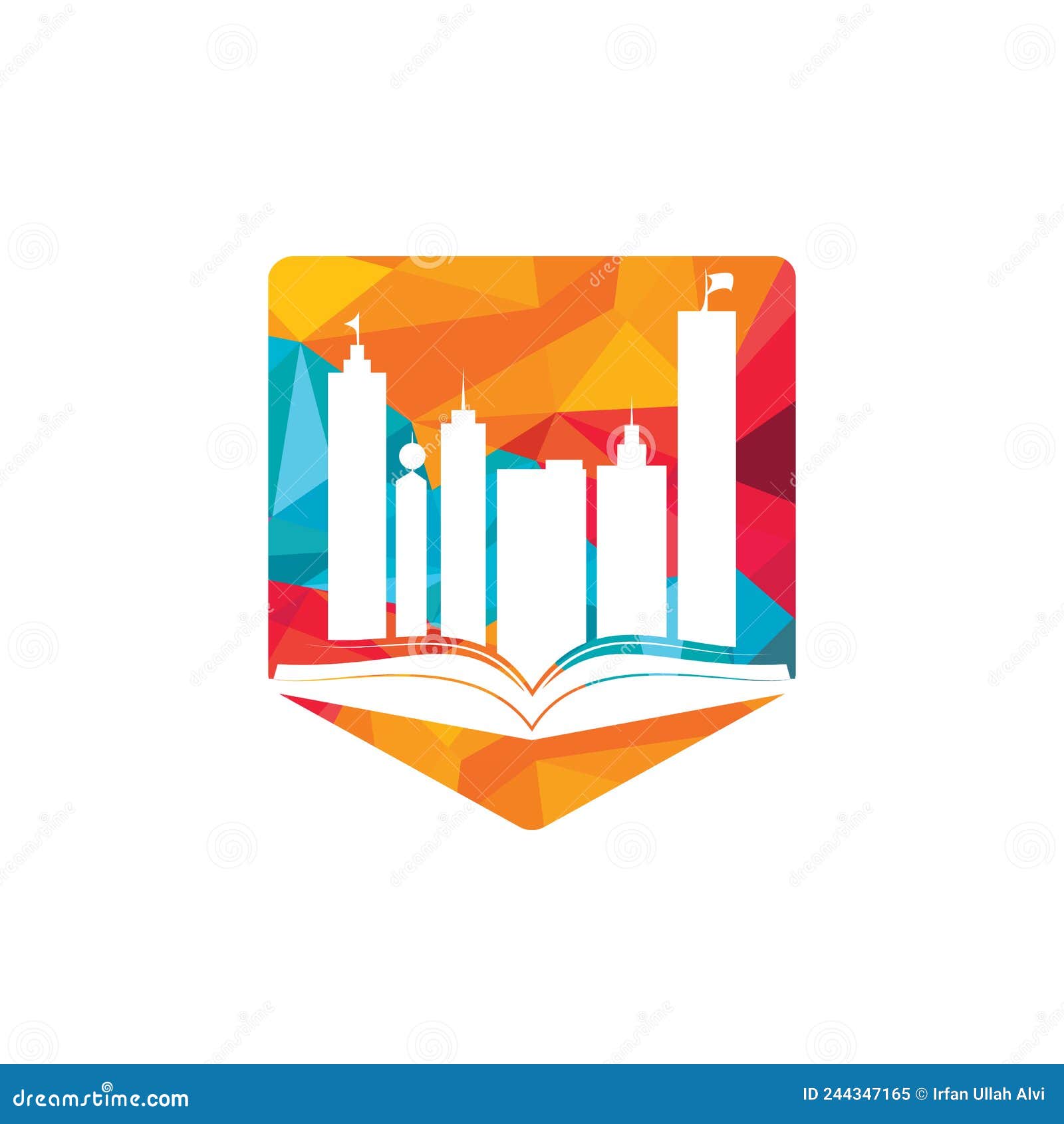 Education Building Logo Design. Vector of Book and a Building, Symbol ...