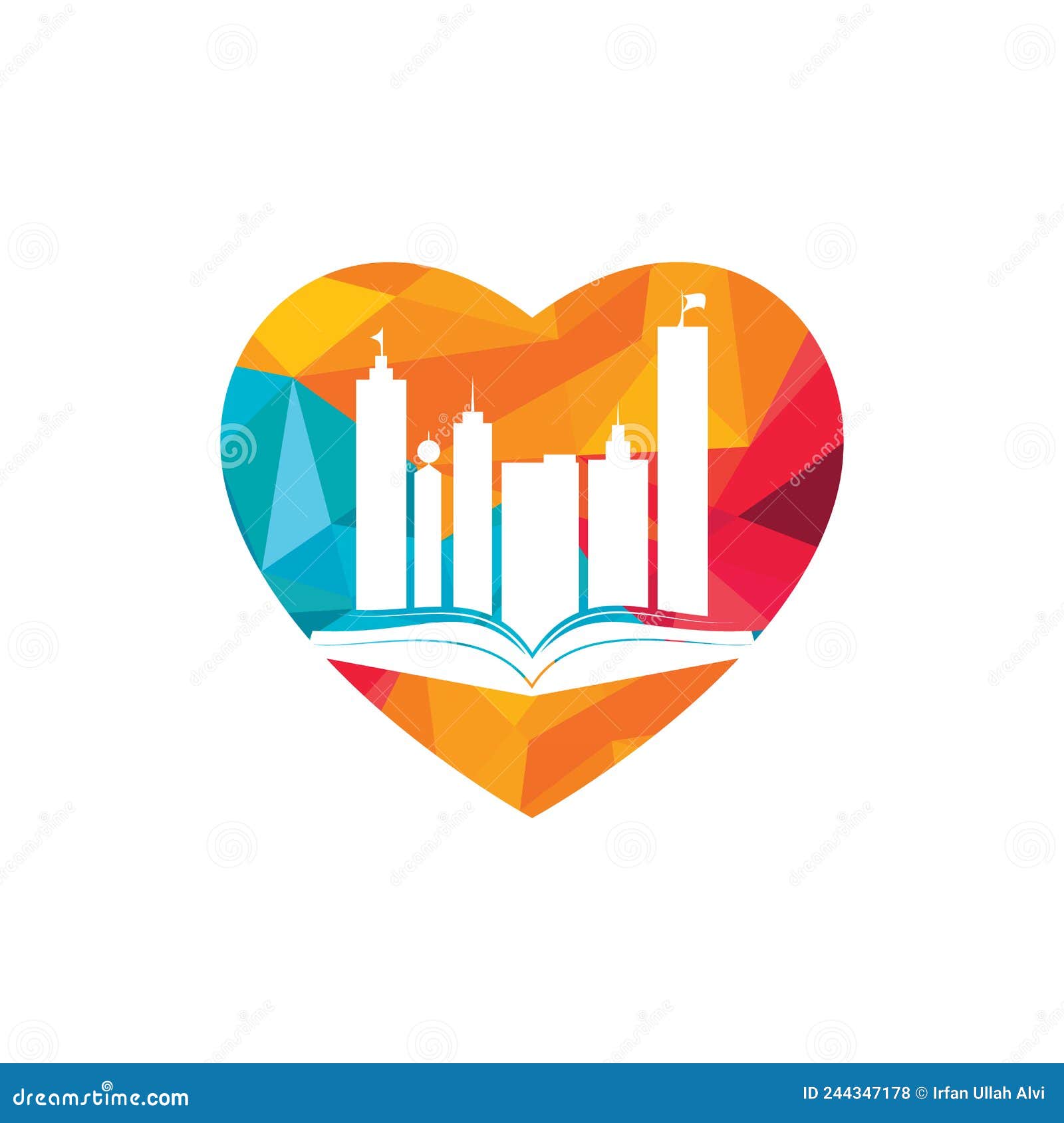 Education Building Logo Design. Vector of Book and a Building, Symbol ...