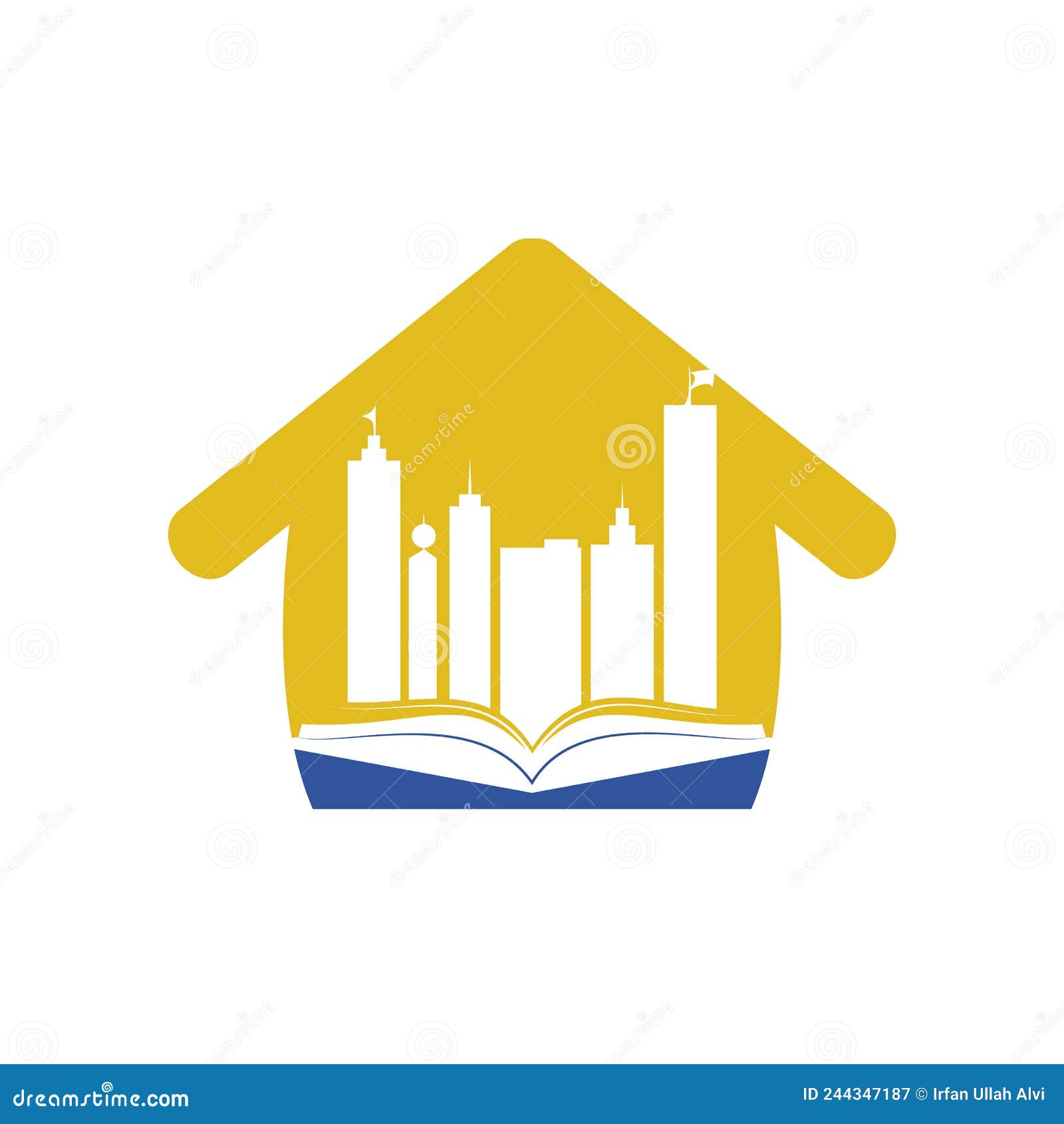 Education Building Logo Design. Vector of Book and a Building, Symbol ...