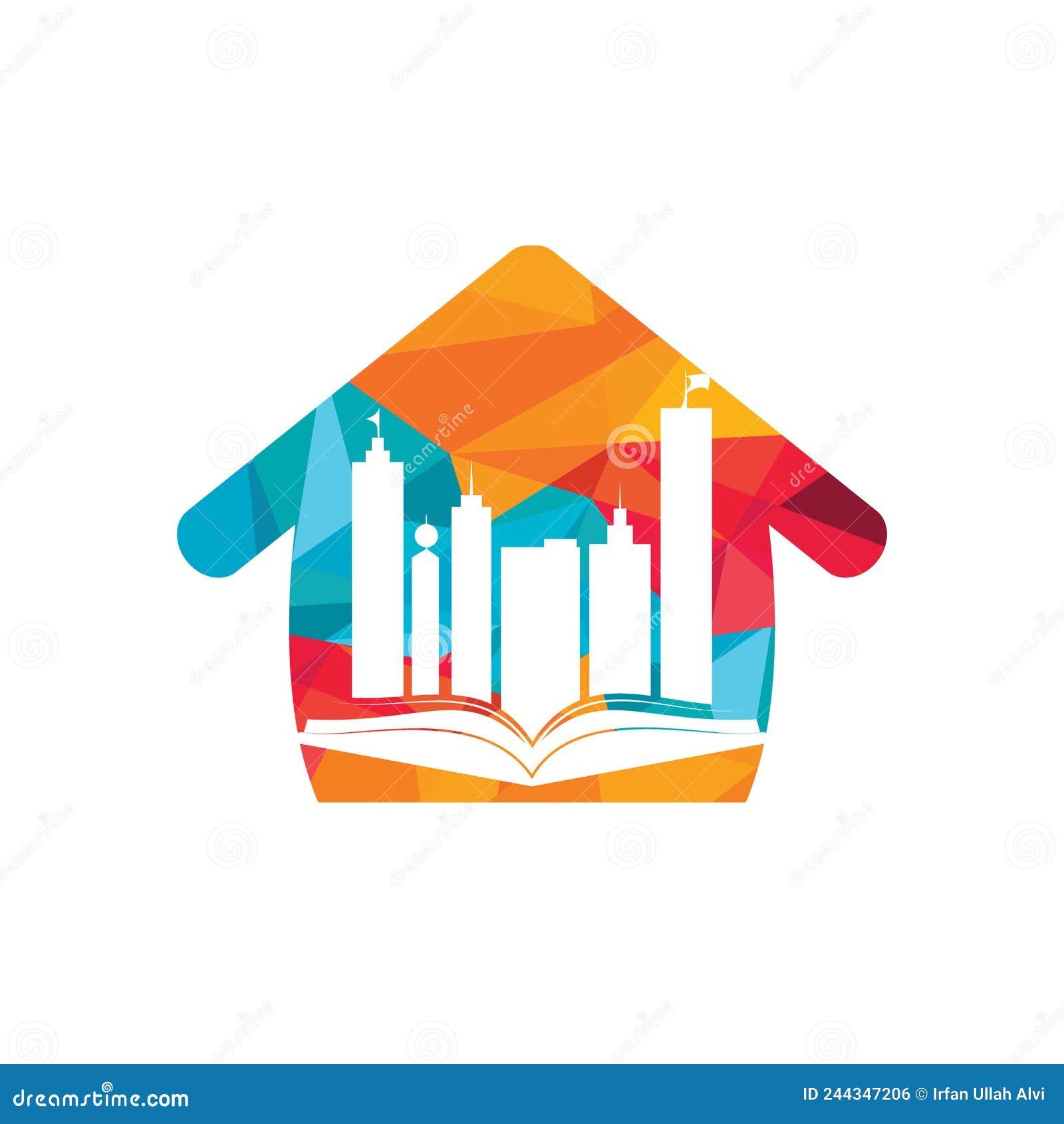 Education Building Logo Design. Vector of Book and a Building, Symbol ...
