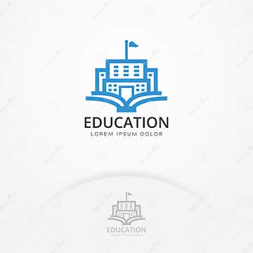 Education building logo stock vector. Illustration of design - 144559058