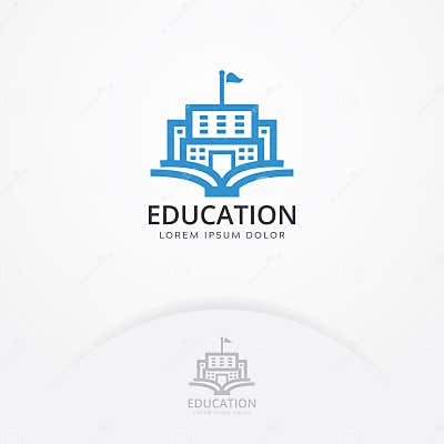Education building logo stock vector. Illustration of design - 144559058