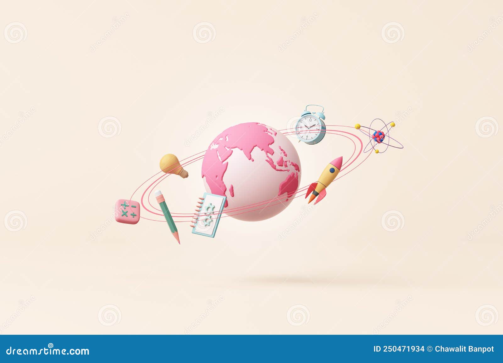 Education or Business Connected World Technology Pink Pastel ...
