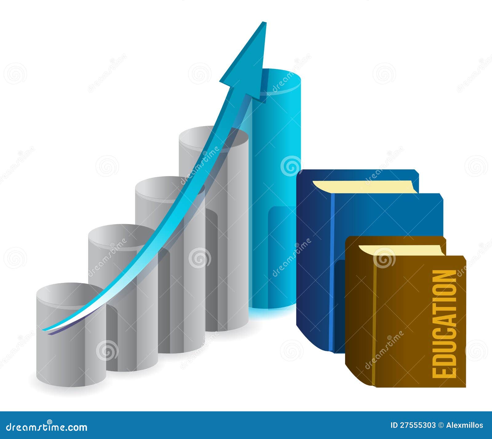 Education business graph stock illustration. Illustration of sign ...