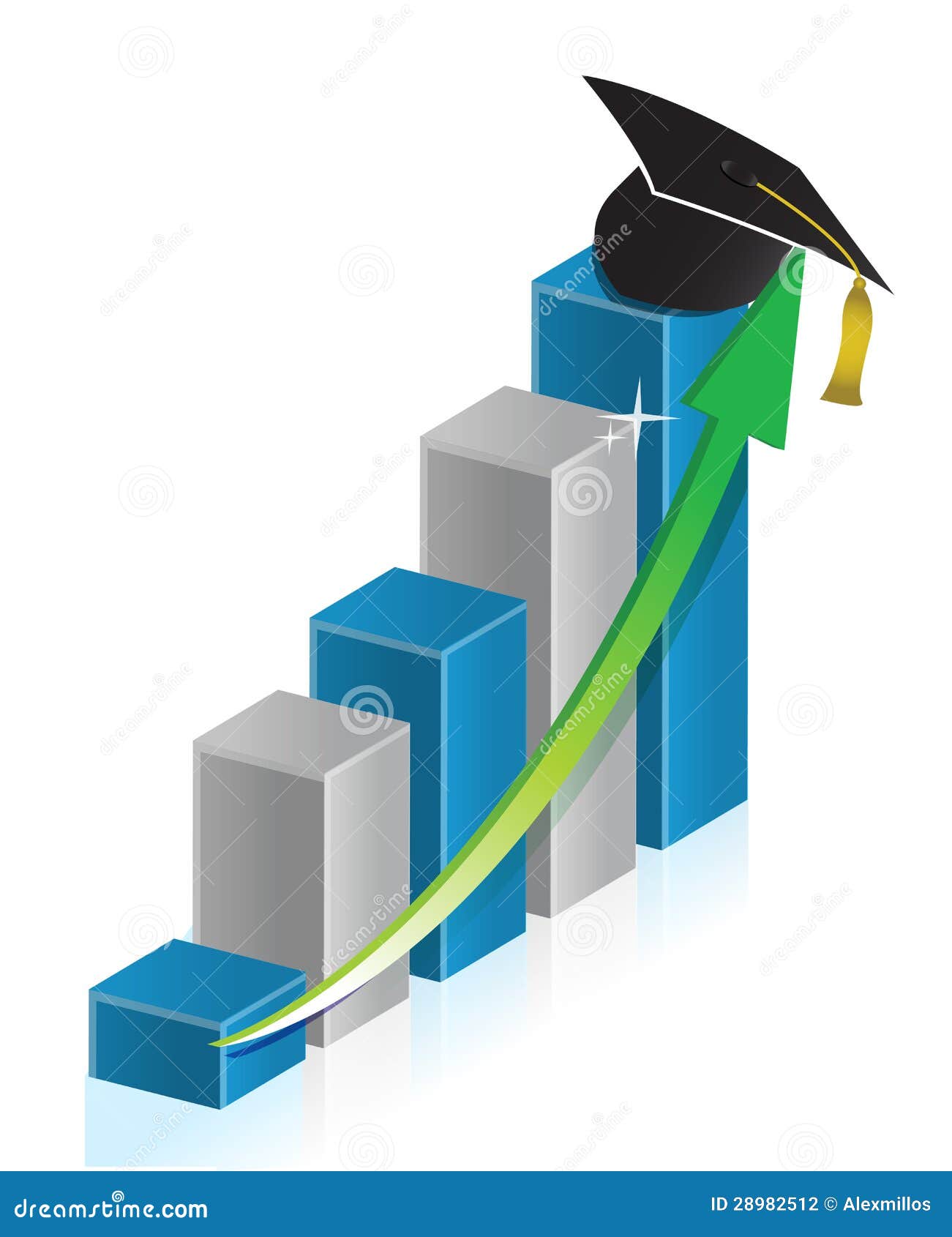 Education business graph stock illustration. Illustration of black ...
