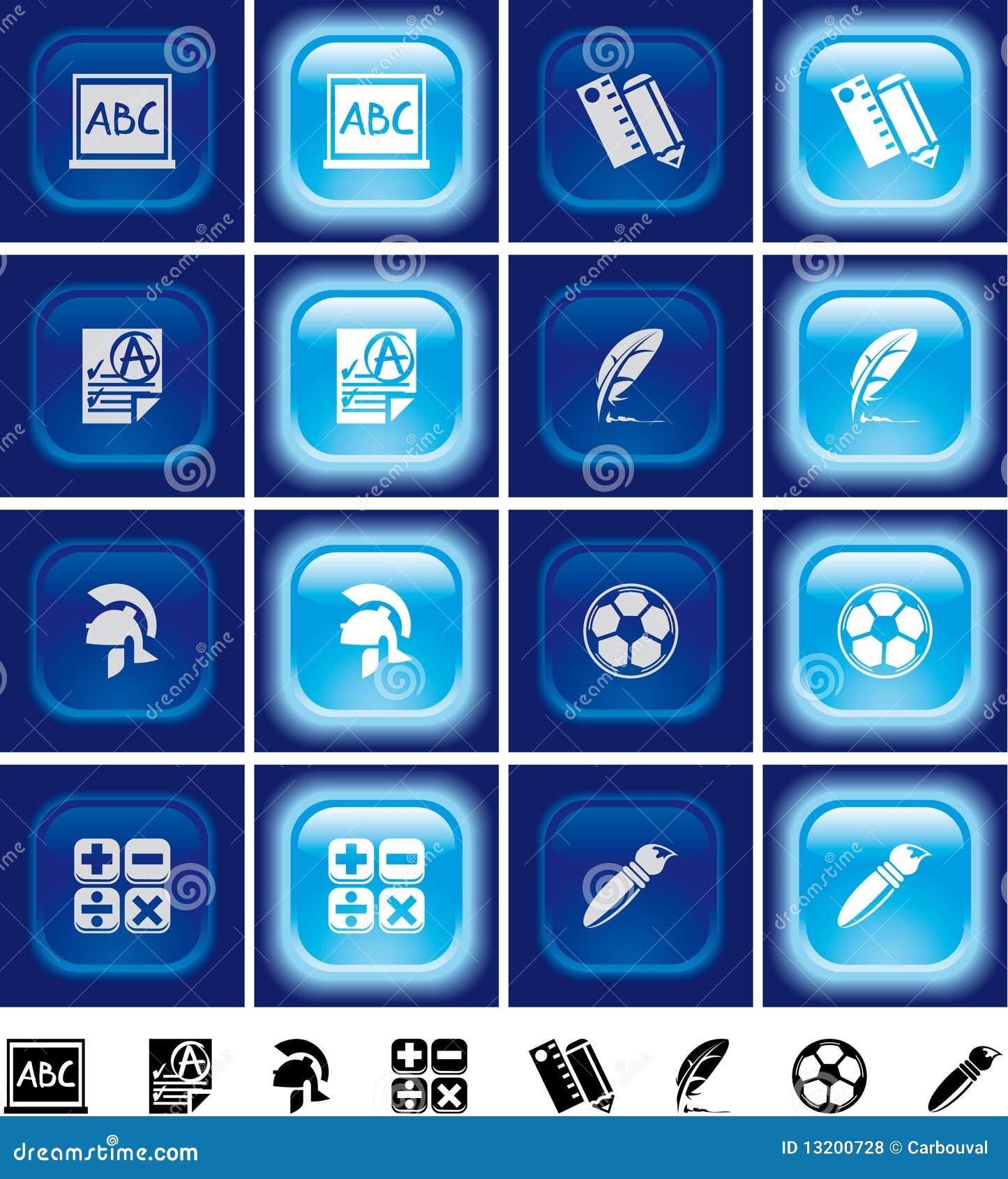 Education Buttons with Light Effect Off/on Stock Illustration ...