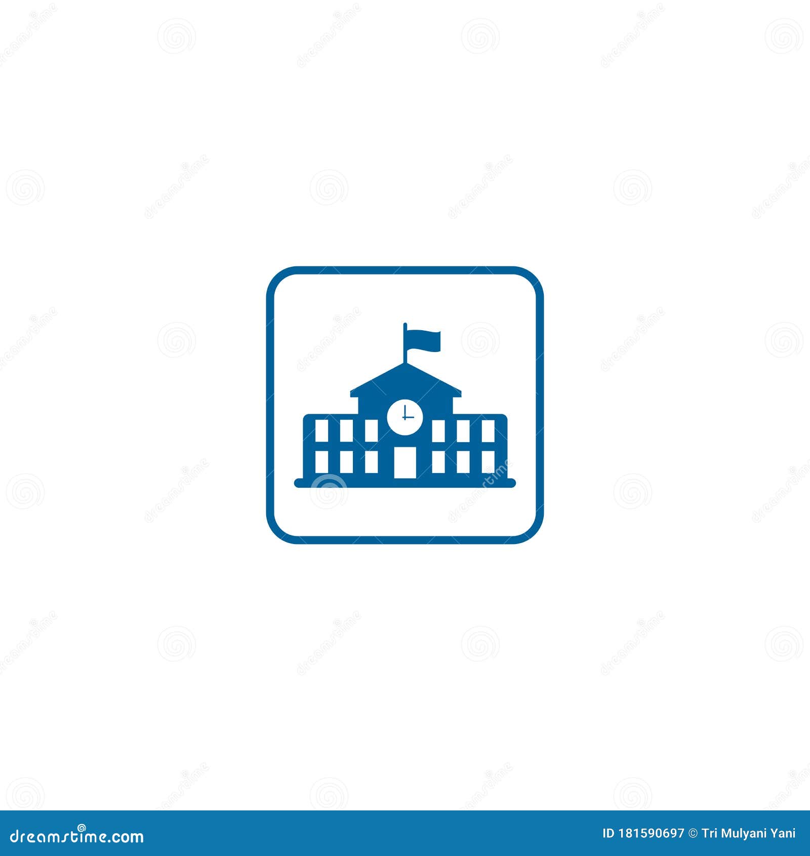 School Building Icon Vector Design Symbol Stock Vector - Illustration ...