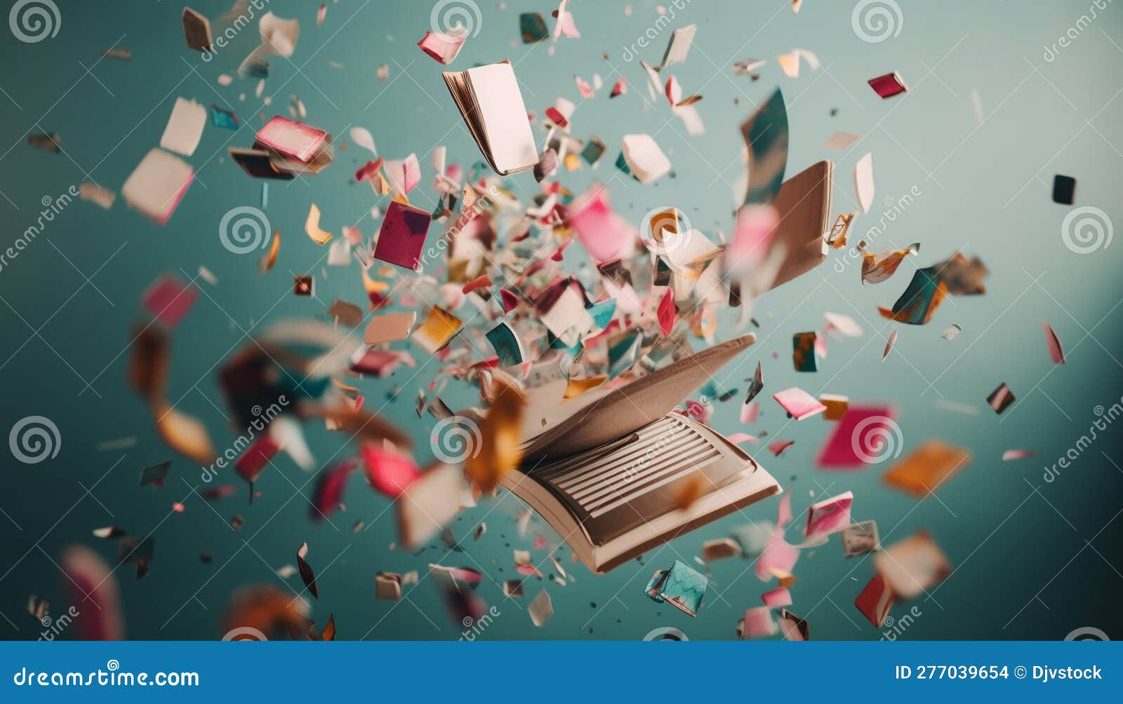 Education Celebration, Flying Confetti, Messy Destruction Chaos ...