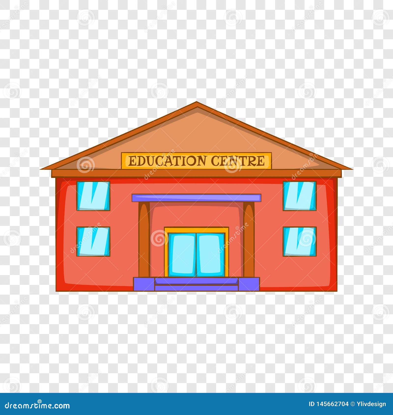 Education Centre Building Icon, Cartoon Style Stock Vector ...