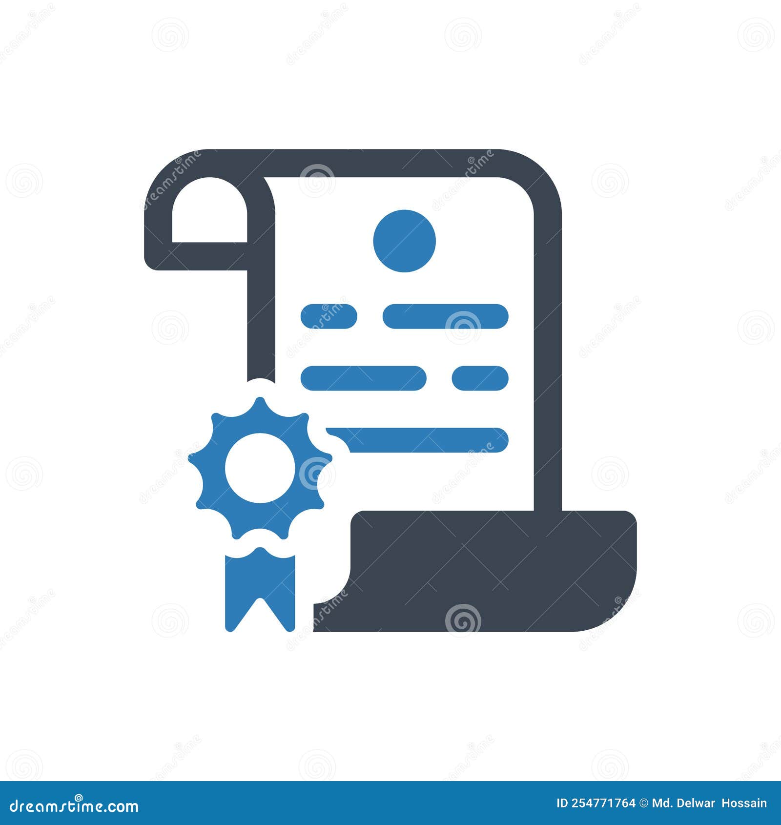 Education certificate icon stock vector. Illustration of license ...