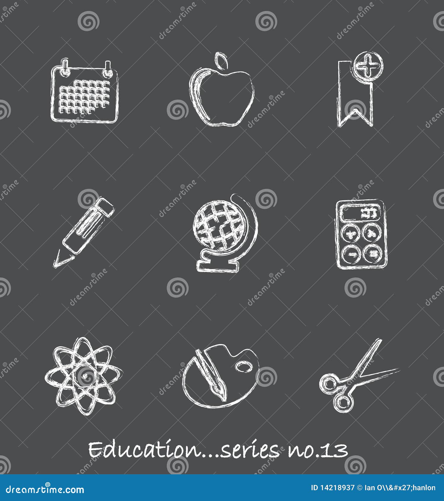 Education Chalkboard Icons...series No.13 Stock Illustration ...