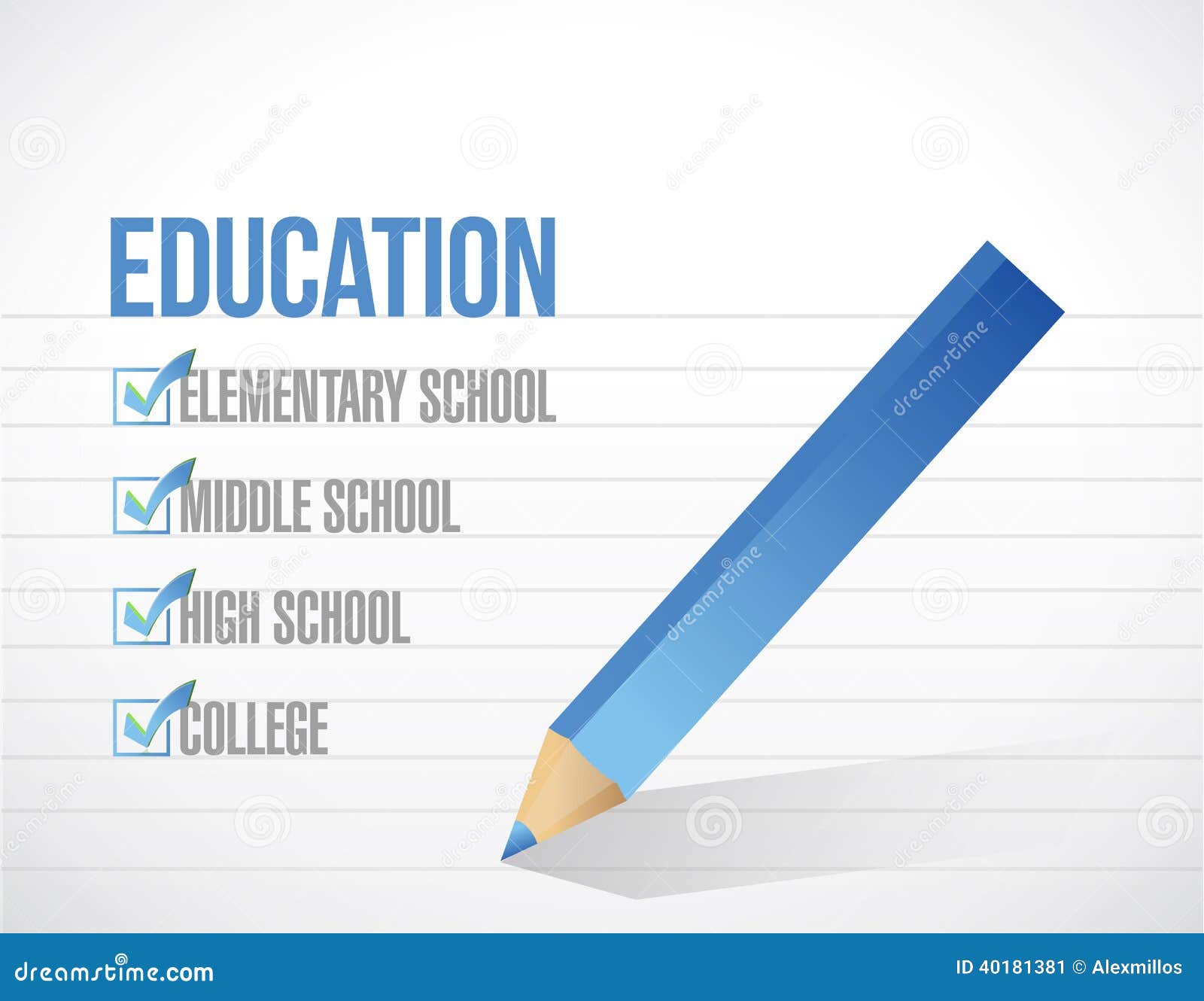 Education Check List Illustration Design Stock Illustration ...